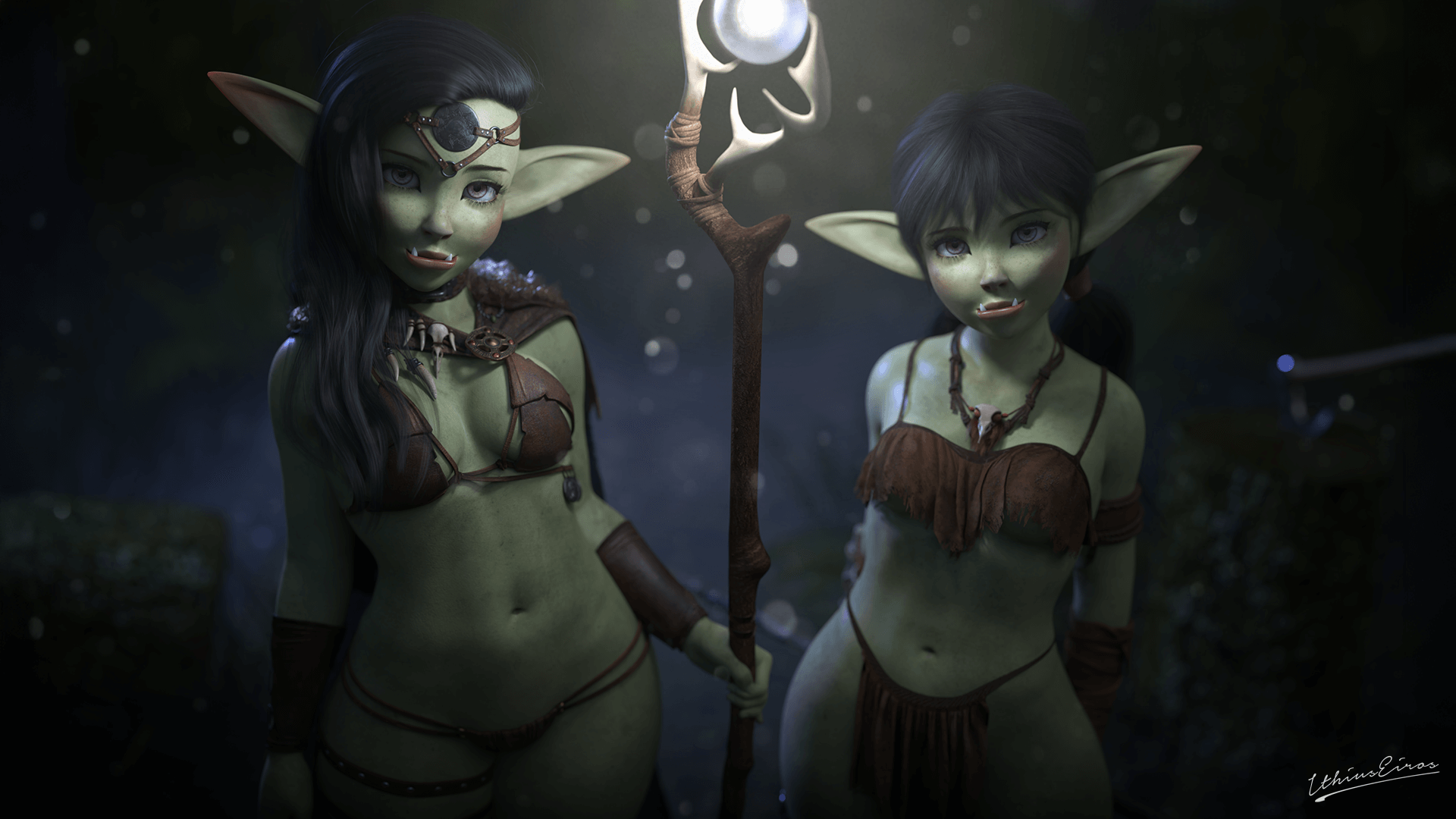 Forest Goblins 3D Render, Digital Art by IthiusEiros