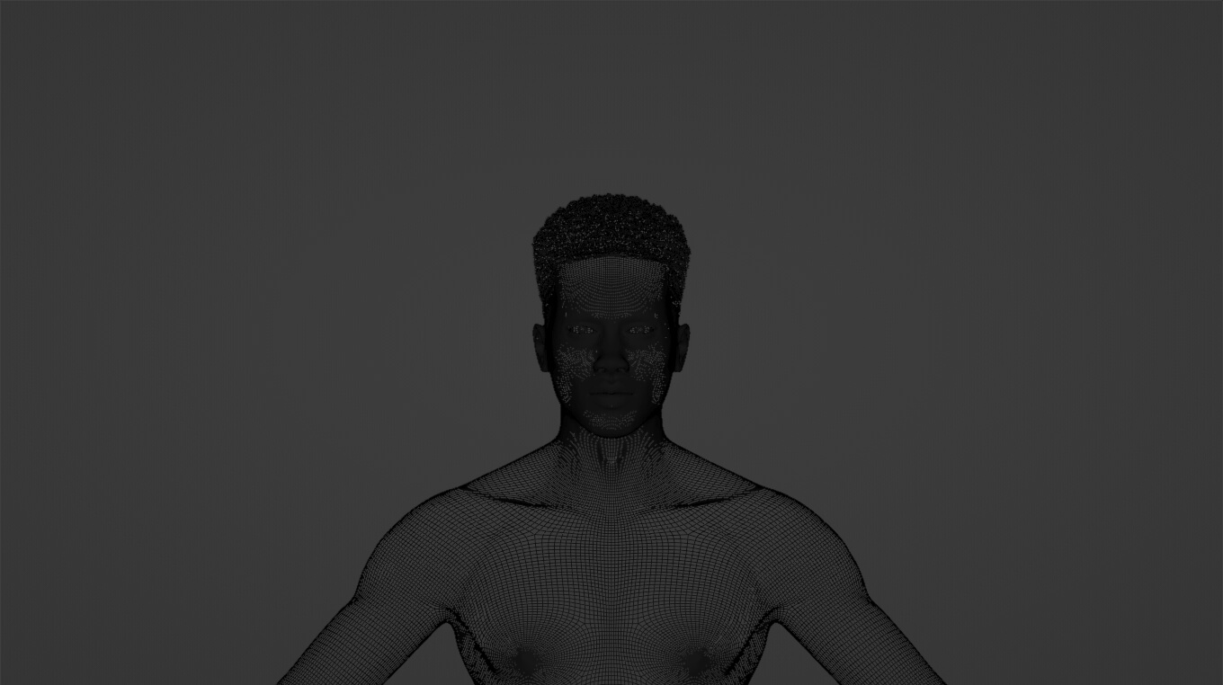 Afro Sponge Curl Fade Hairstyle - 3D Model by ItsAllInYour