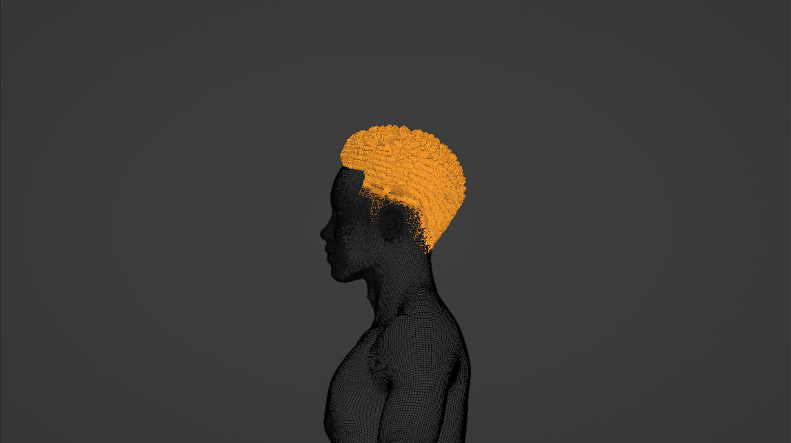 Afro Sponge Curl Fade Hairstyle - 3D Model by ItsAllInYour