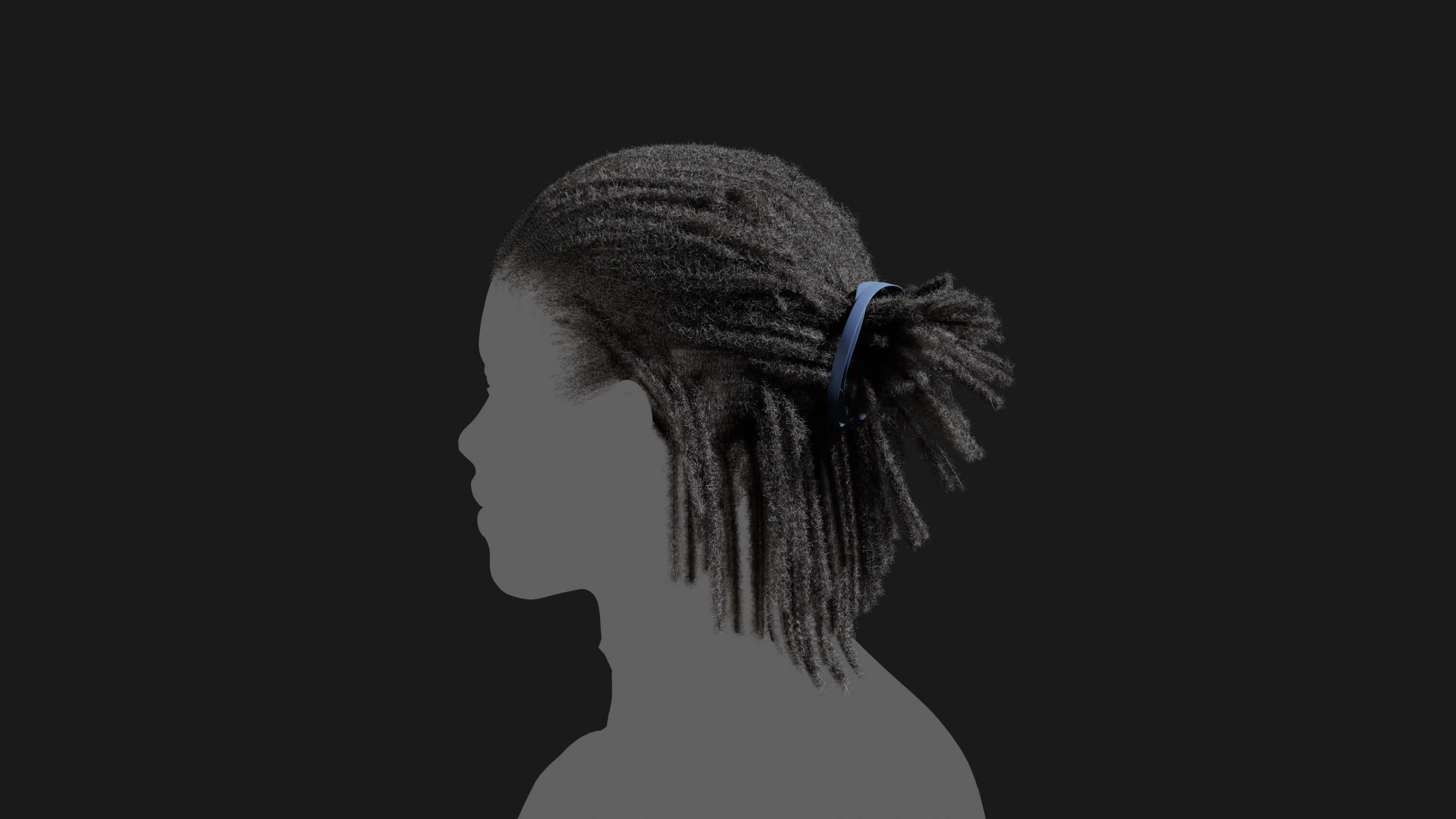 Dreadlocks Half Ponytail - 3D Model by ItsAllInYour