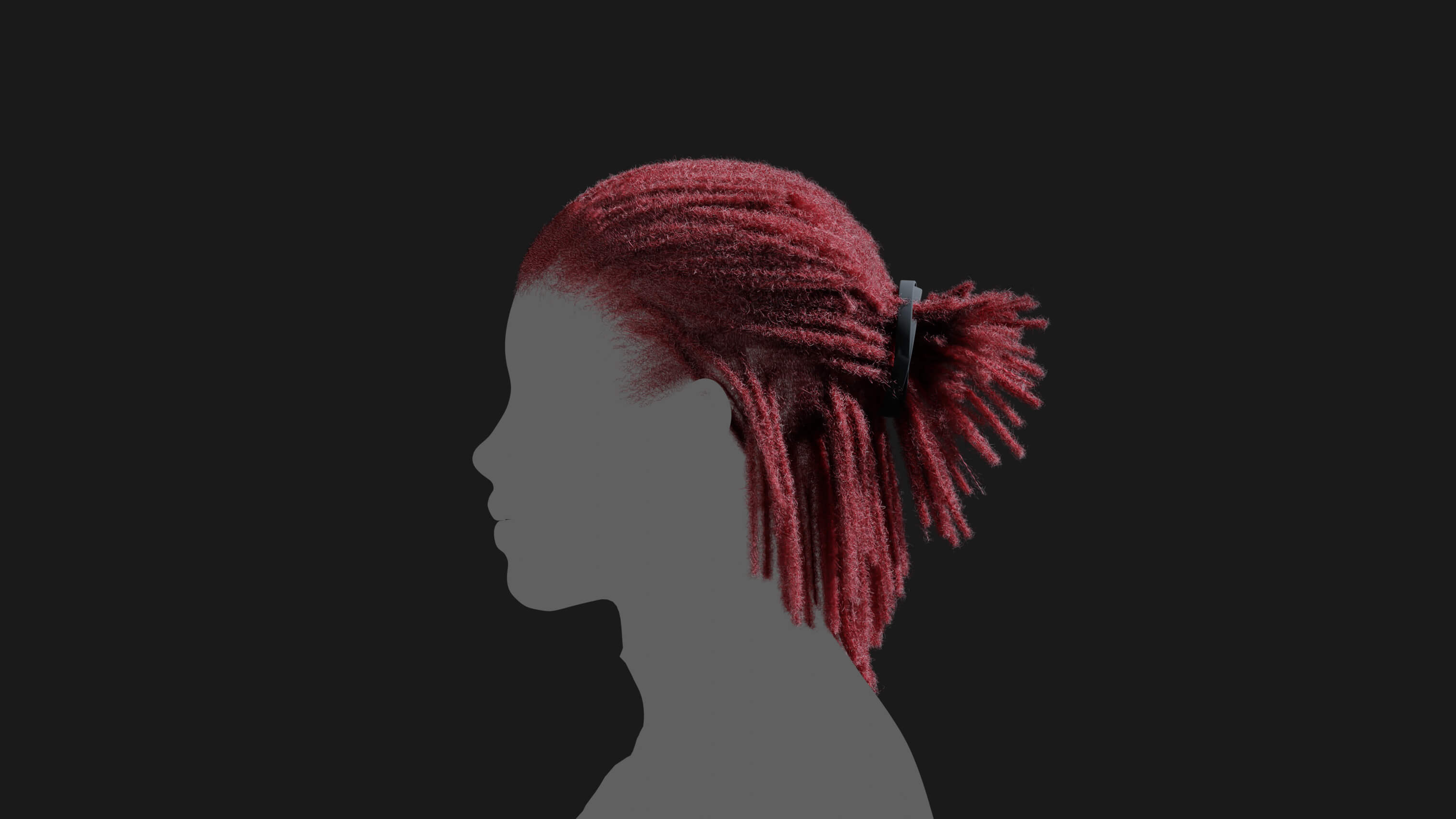 Dreadlocks Half Ponytail - 3D Model by ItsAllInYour