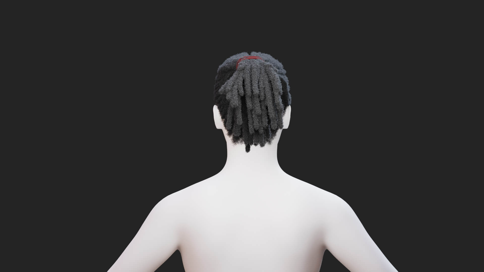 Dreadlocs Ponytail - 3D Model by ItsAllInYour