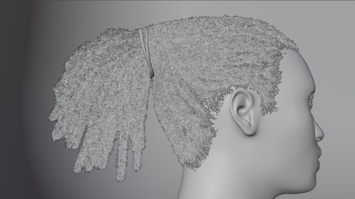 Dreadlocs Ponytail - 3D Model by ItsAllInYour