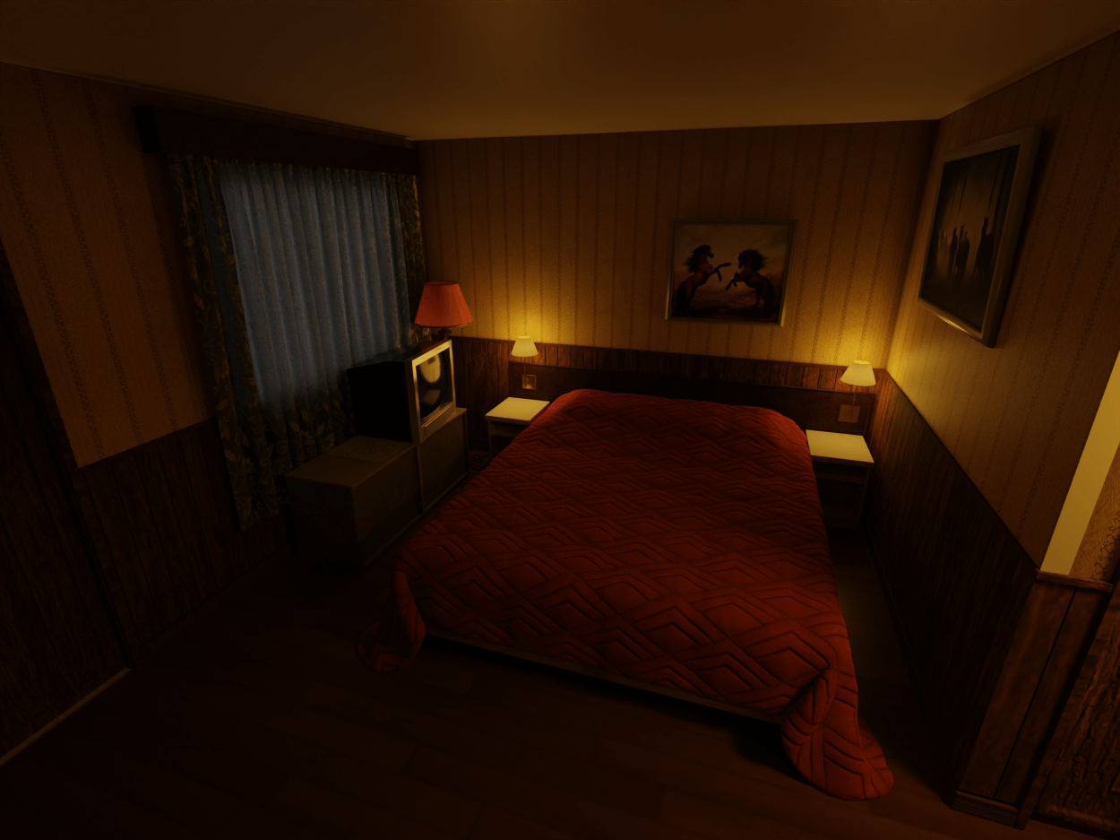 Motel Room 108 3D Render | RenderHub Gallery