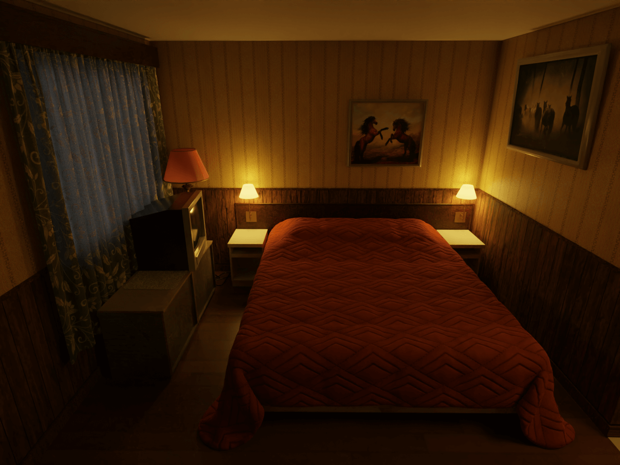 Motel Room 108 3D Render | RenderHub Gallery