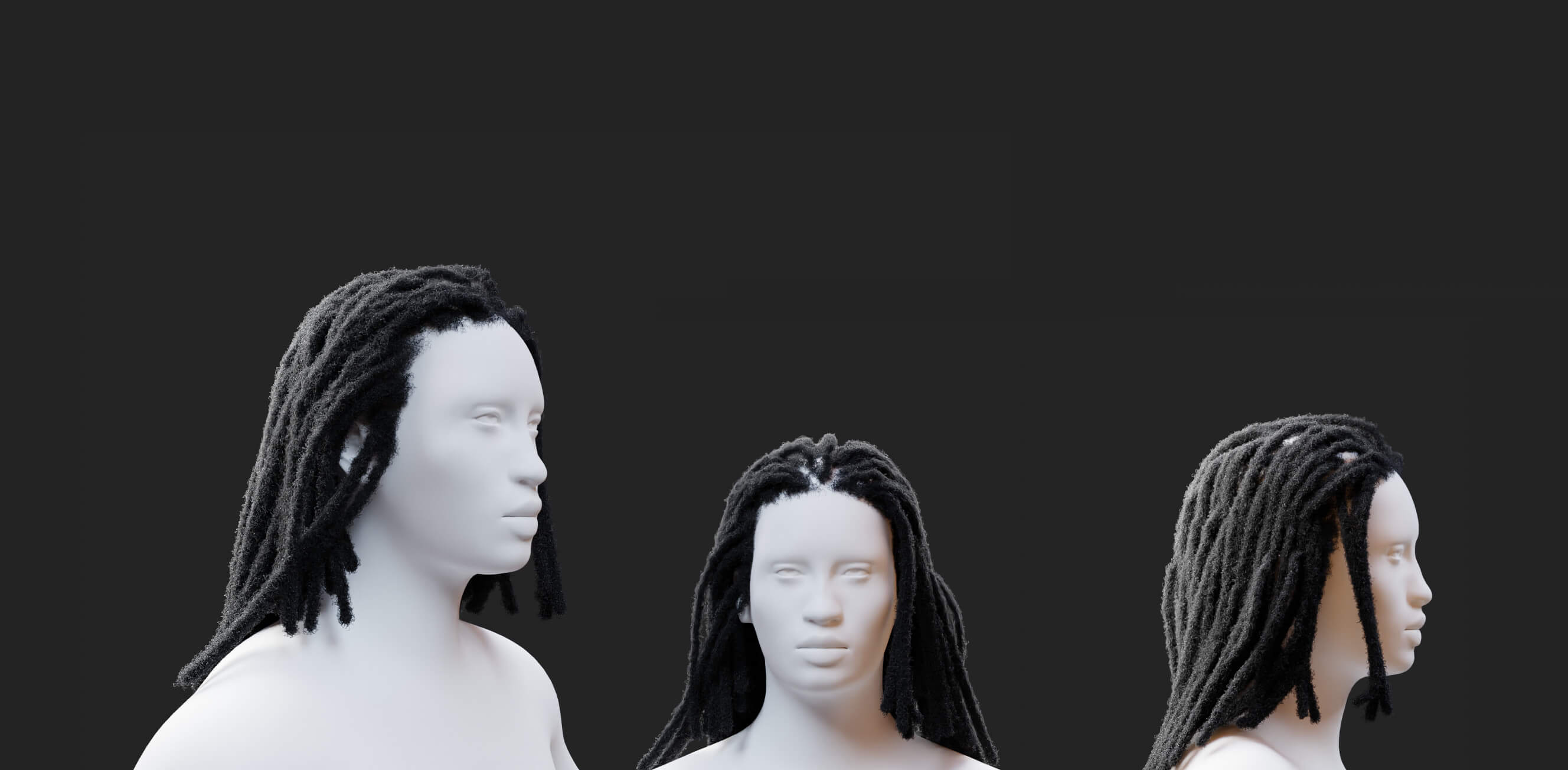 Long Dreadlocs - 3D Model by ItsAllInYour