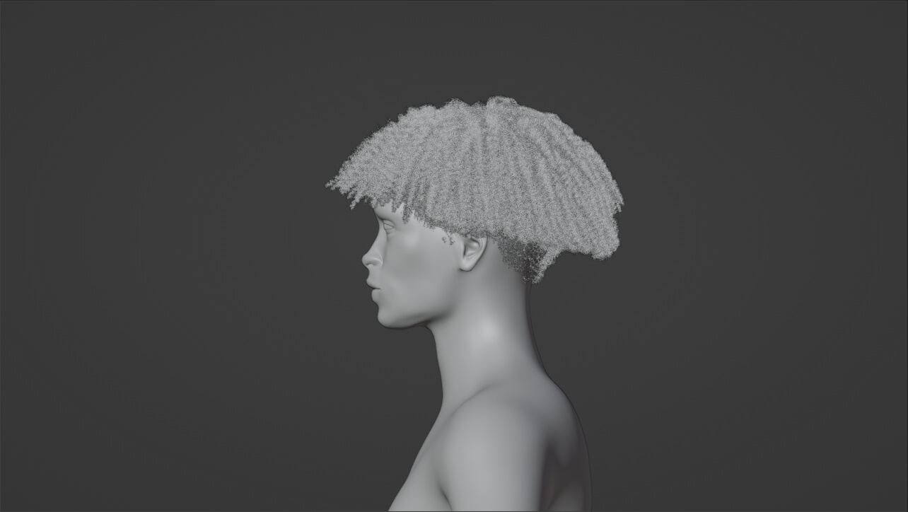 Loose Curls Afro - 3D Model by ItsAllInYour