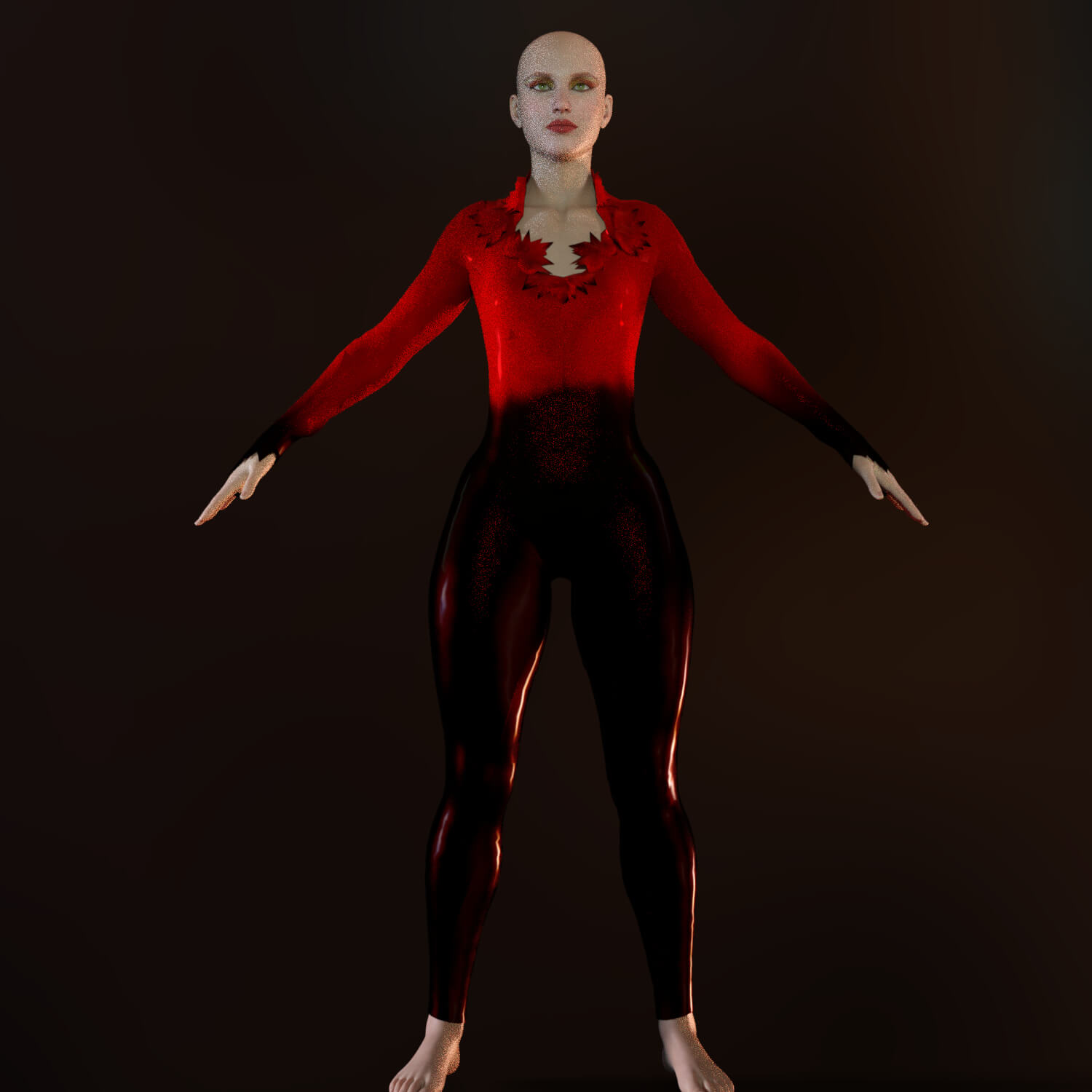 Poison Ivy Red Catsuit + Body Morph/Shape - Daz Content by Ivlover