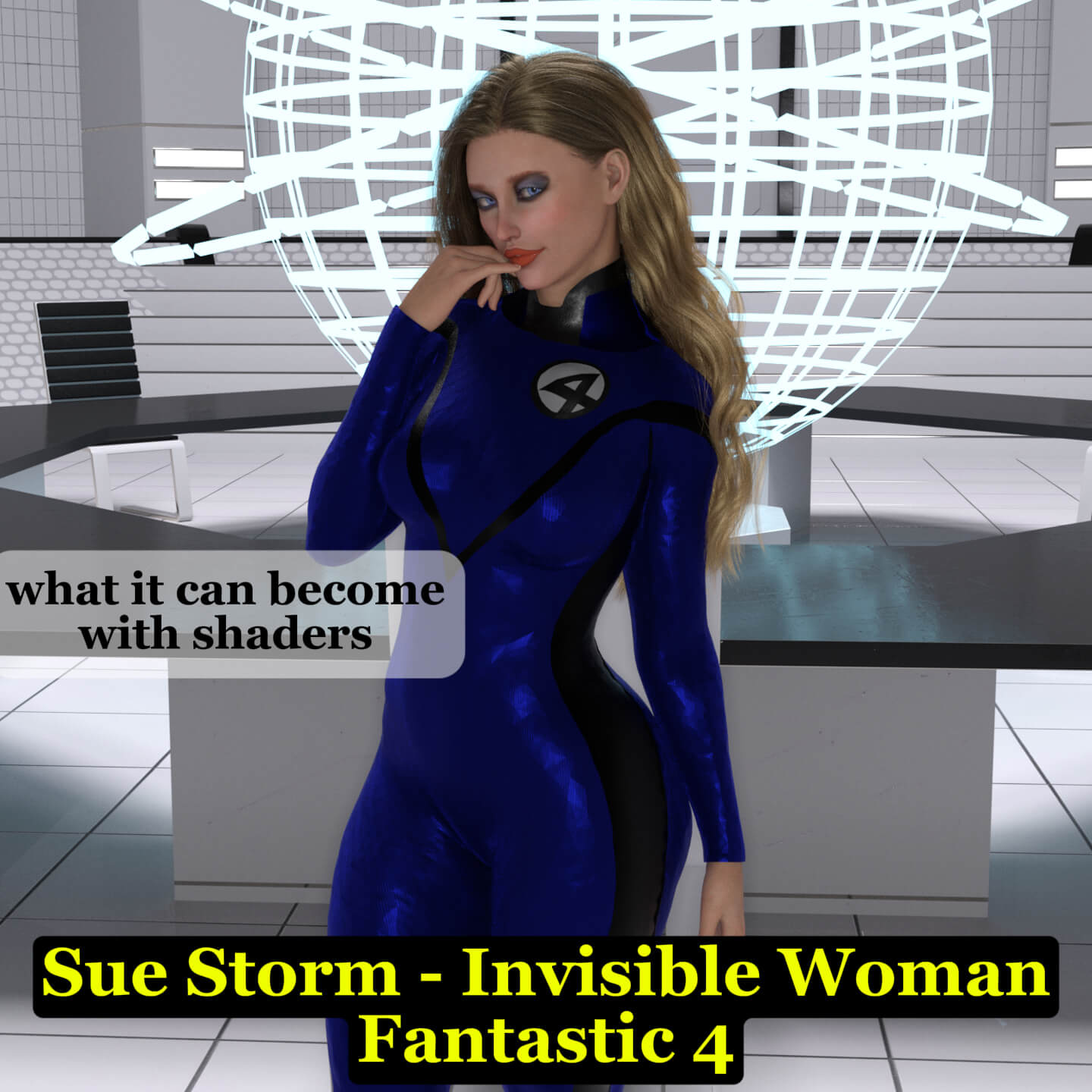 Sue Storm: Invisible Woman From Fantastic 4 - G8F Outfit Daz Content by ...