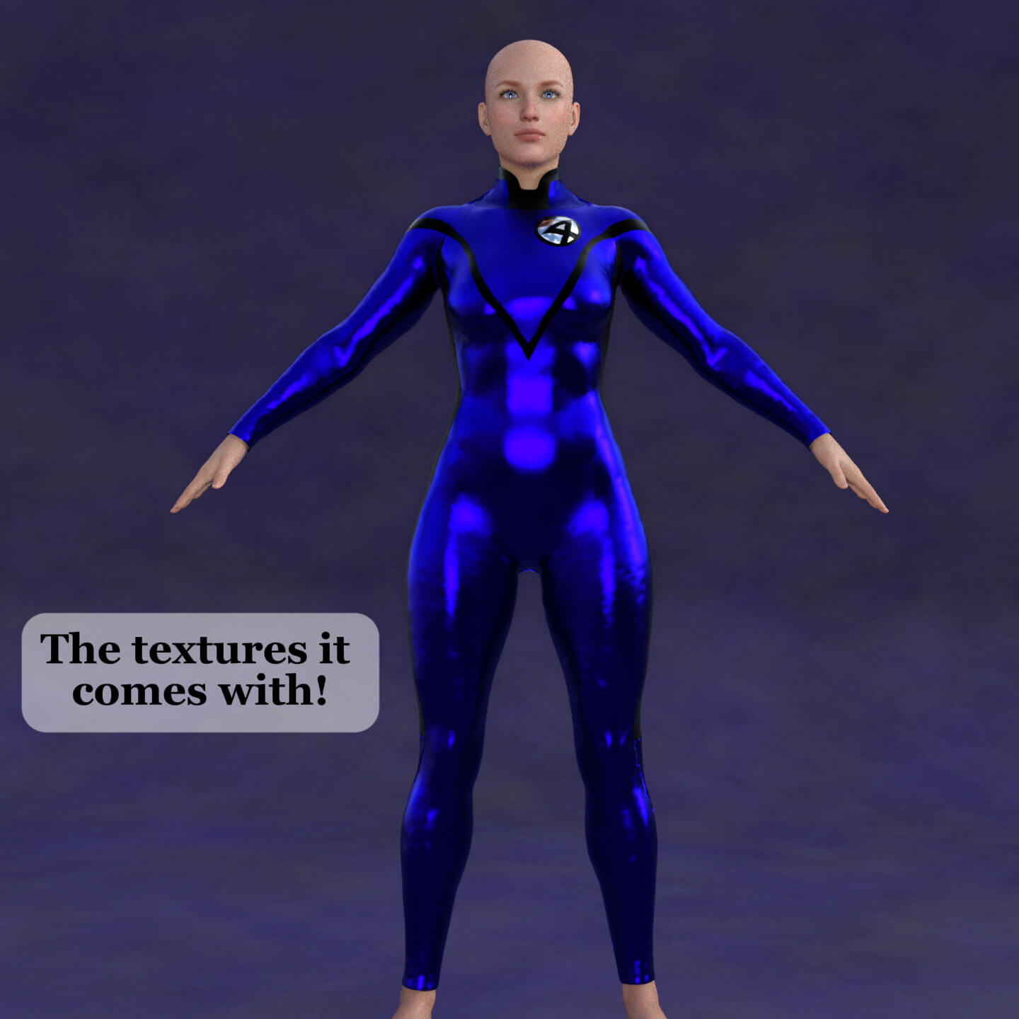 Sue Storm: Invisible Woman From Fantastic 4 - G8F Outfit Daz Content by ...