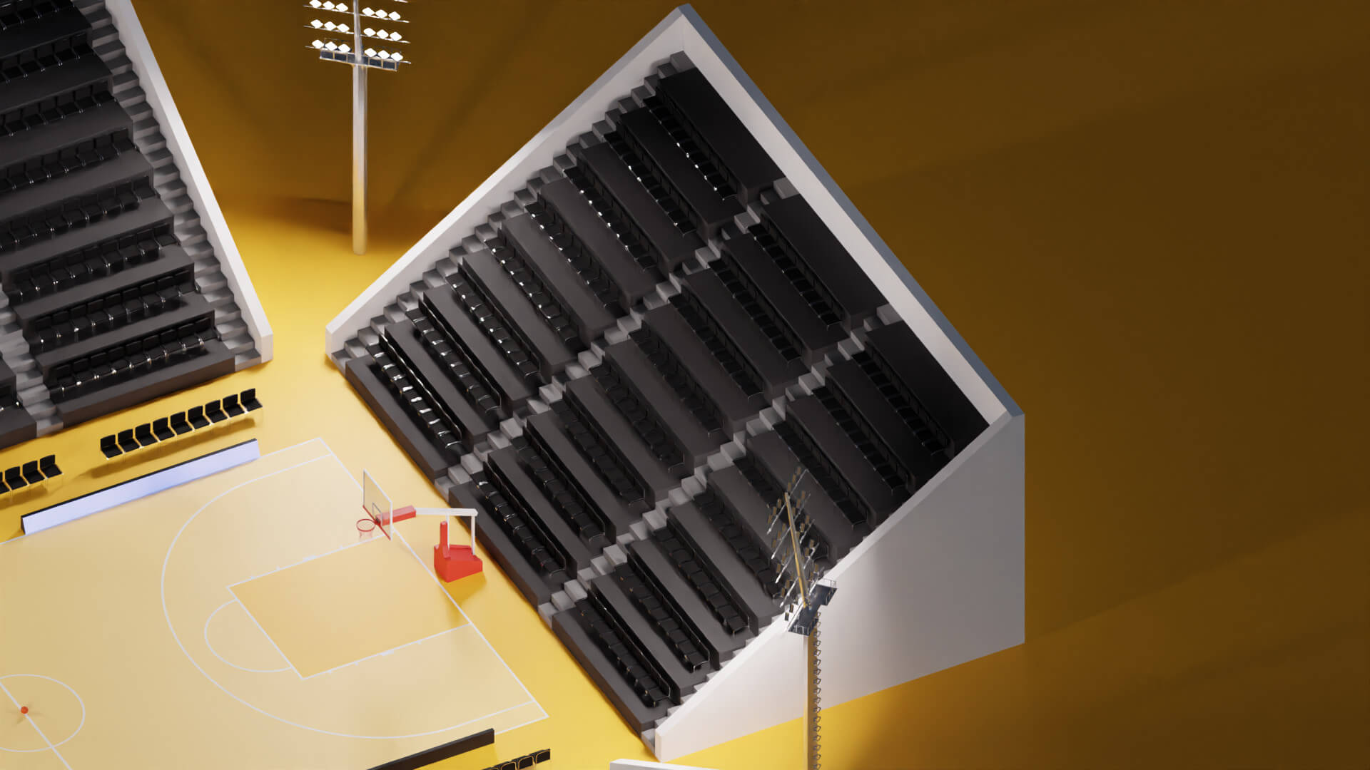 Basketball Arena - 3D Model by IzIBrizi