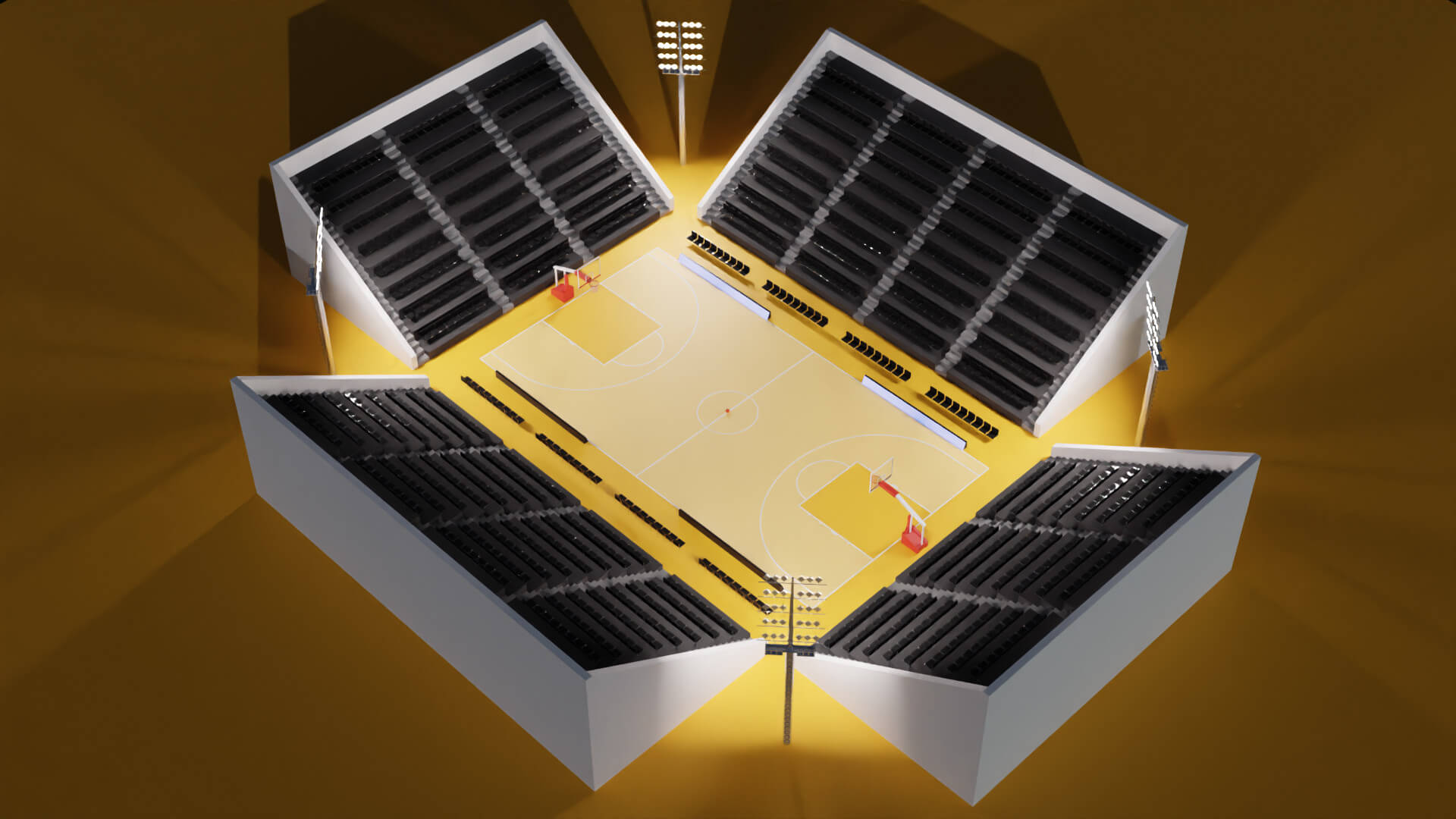 Basketball Arena - 3D Model by IzIBrizi