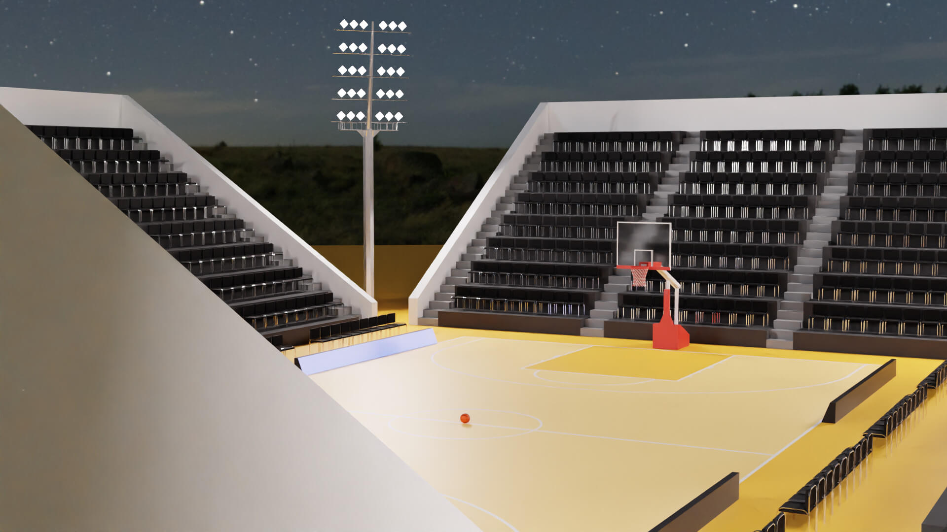 Basketball Arena - 3D Model by IzIBrizi