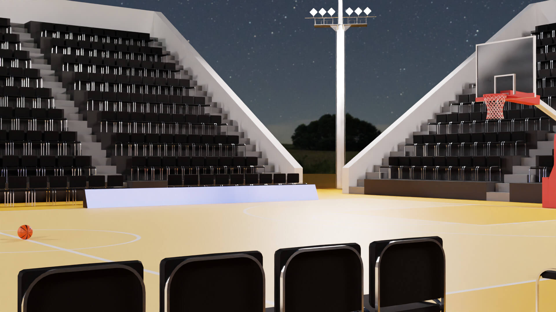 Basketball Arena - 3D Model by IzIBrizi