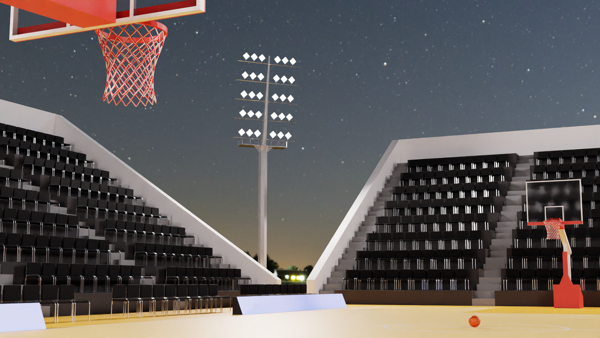 Basketball Arena - 3D Model by IzIBrizi