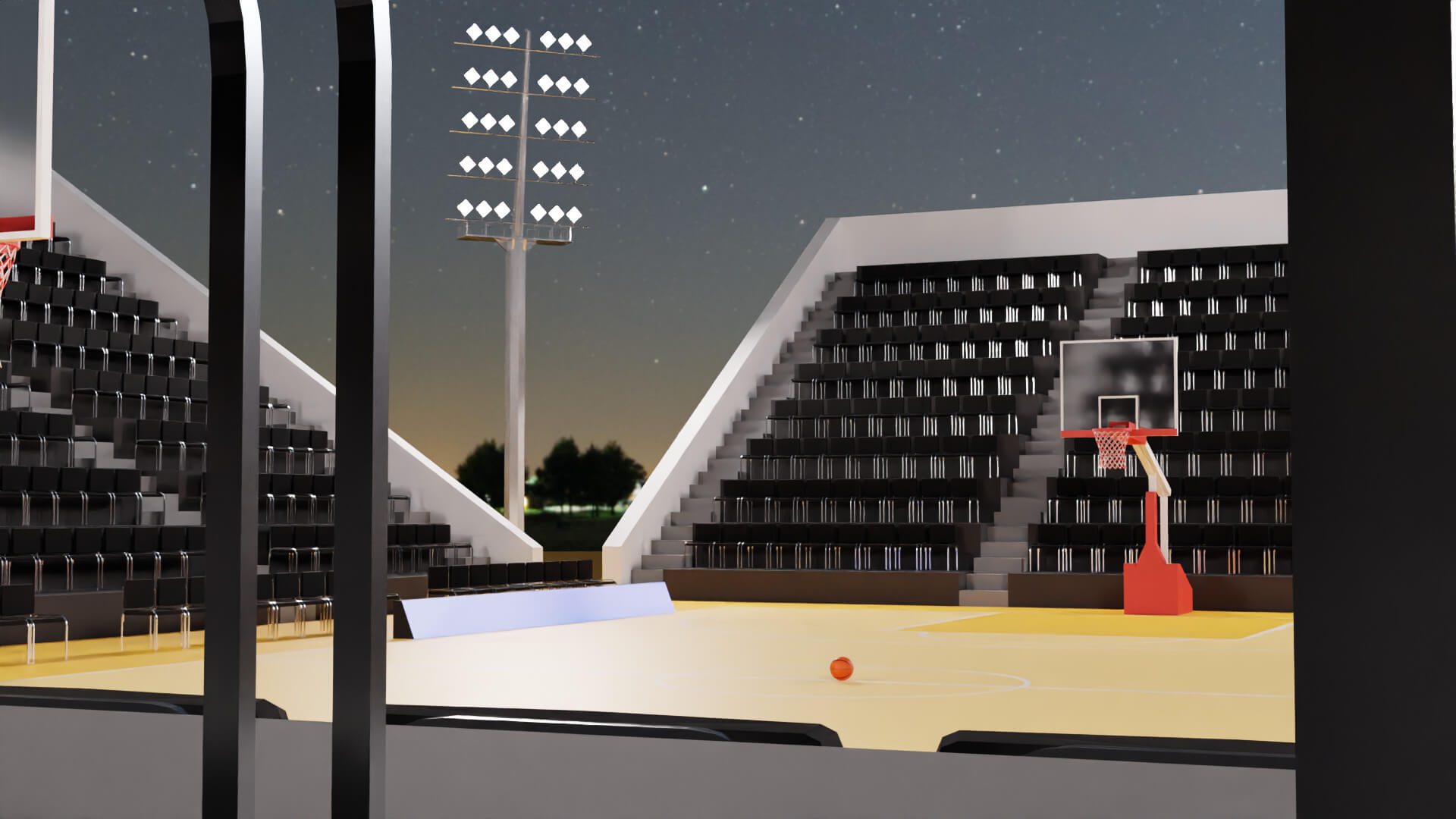 Basketball Arena - 3D Model by IzIBrizi