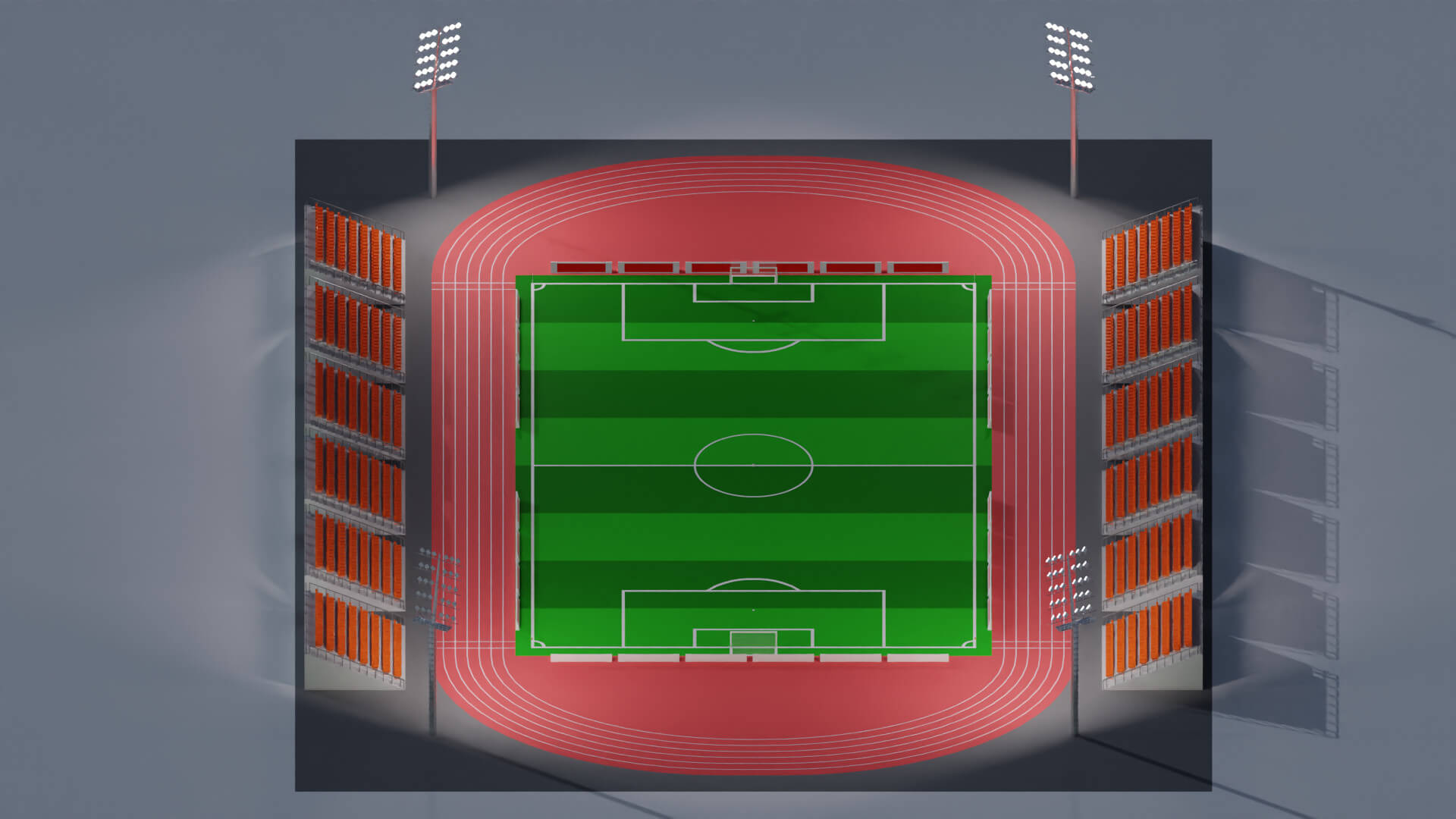 Football Soccer Stadium - 3D Model by IzIBrizi