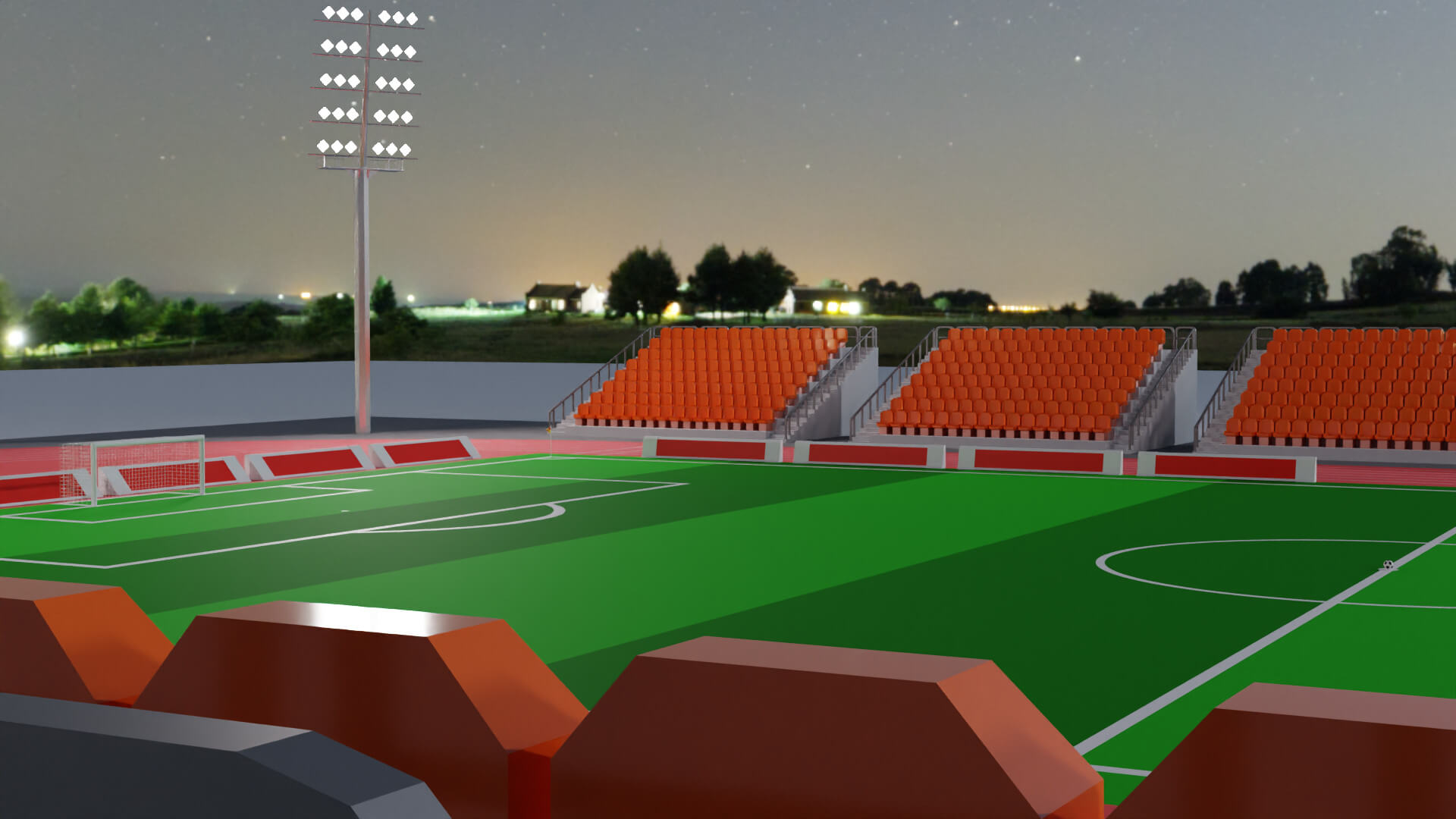 Football Soccer Stadium - 3D Model by IzIBrizi
