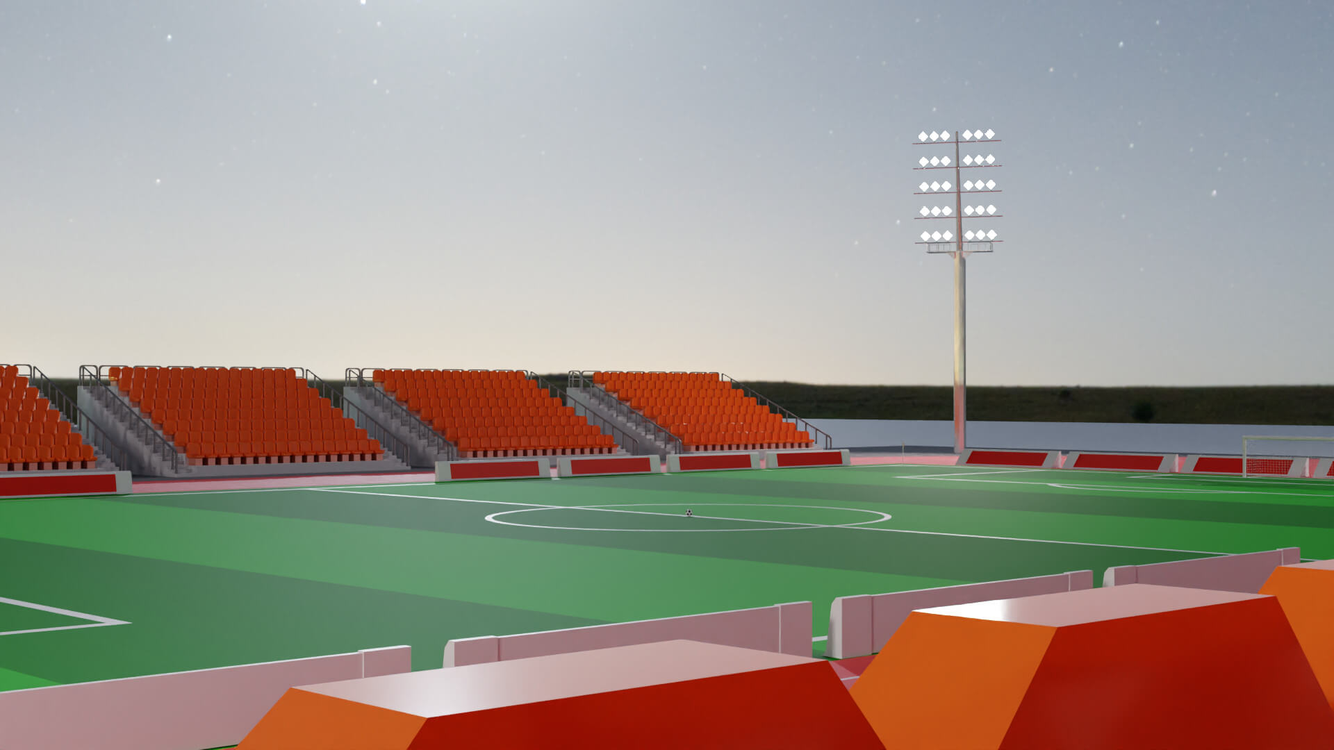 Football Soccer Stadium - 3D Model by IzIBrizi