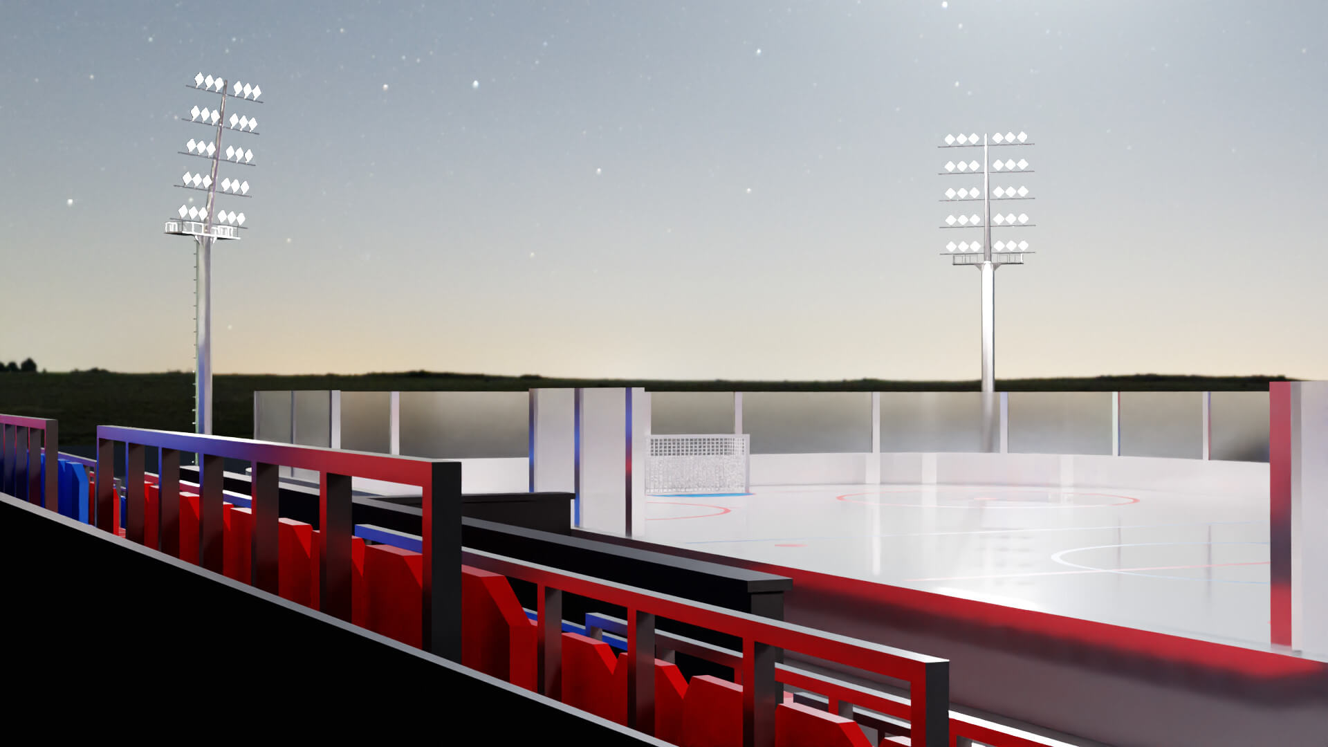 Hockey Arena - 3D Model by IzIBrizi