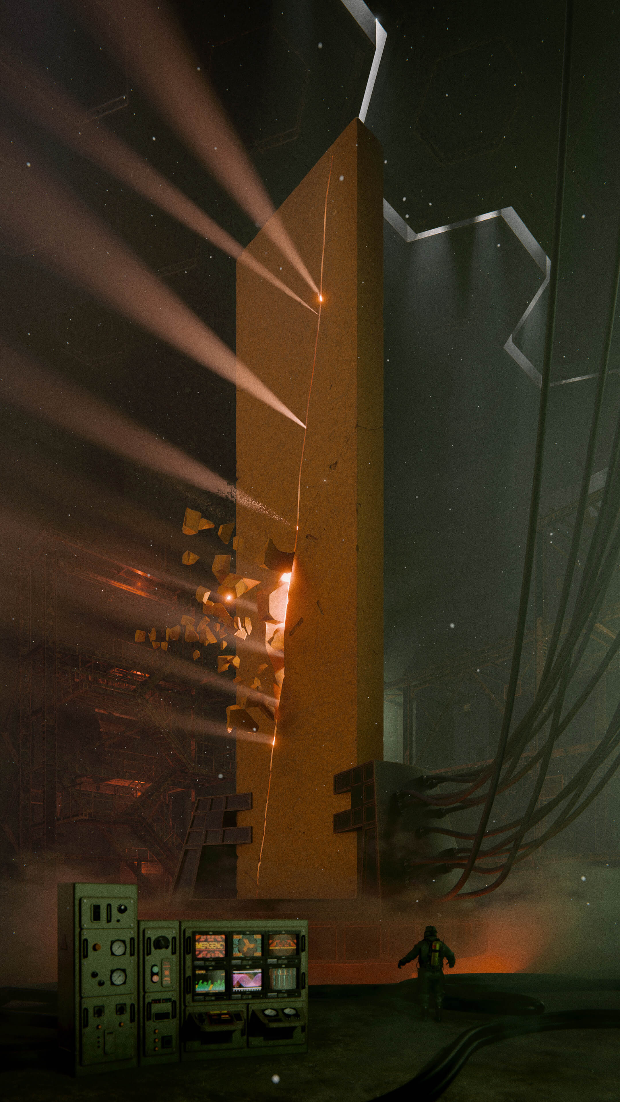 Breach 3D Render, Digital Art by j-ferreira