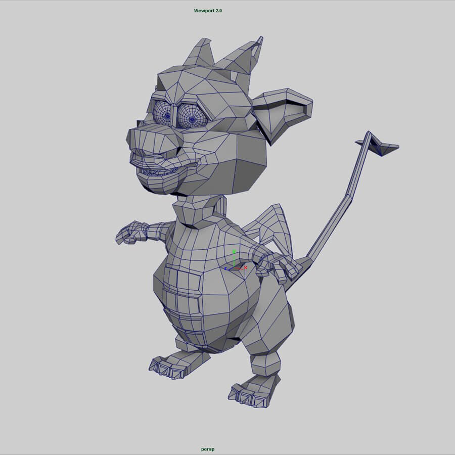 Cartoon Dragon - 3D Model by Jackdutch