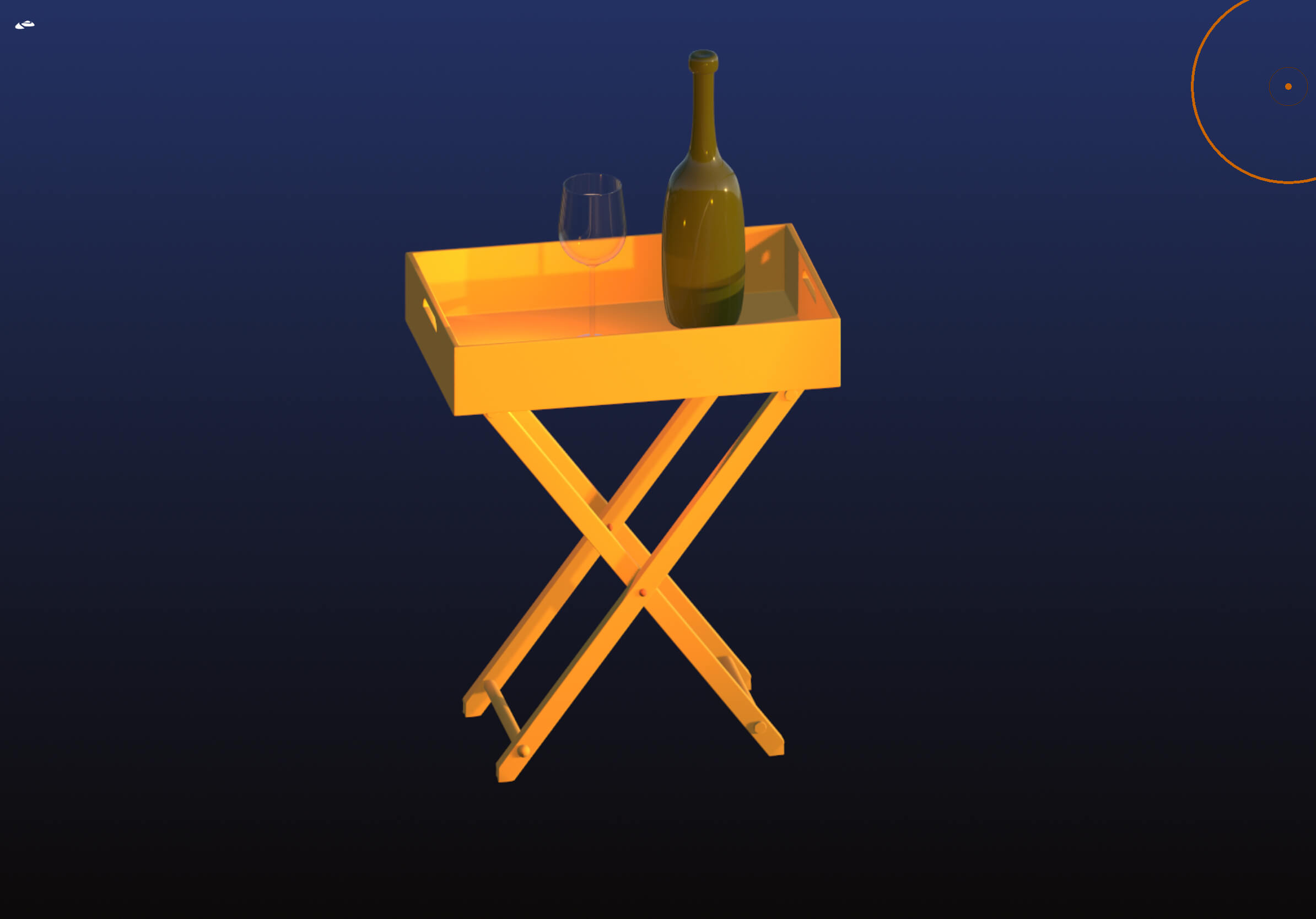 Butler's Table - Free 3D Model by Jade02