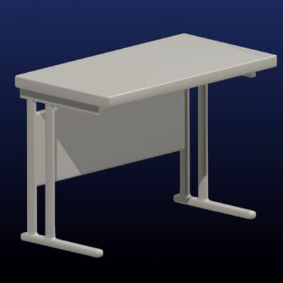 Working Desk - Free 3D Model by Jade02