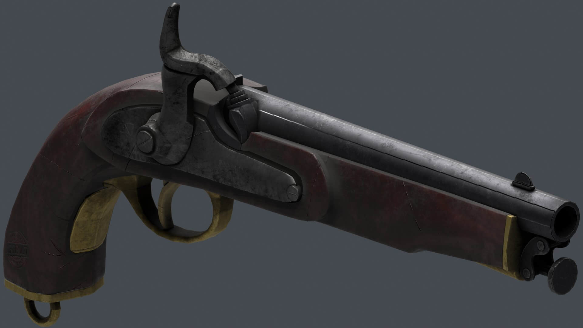 Pedersoli Kentucky Percussion Pistol - 3D Model by jagannath