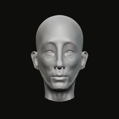 European Male 30S Head Scan 006 - 3D Model by deep3dstudio