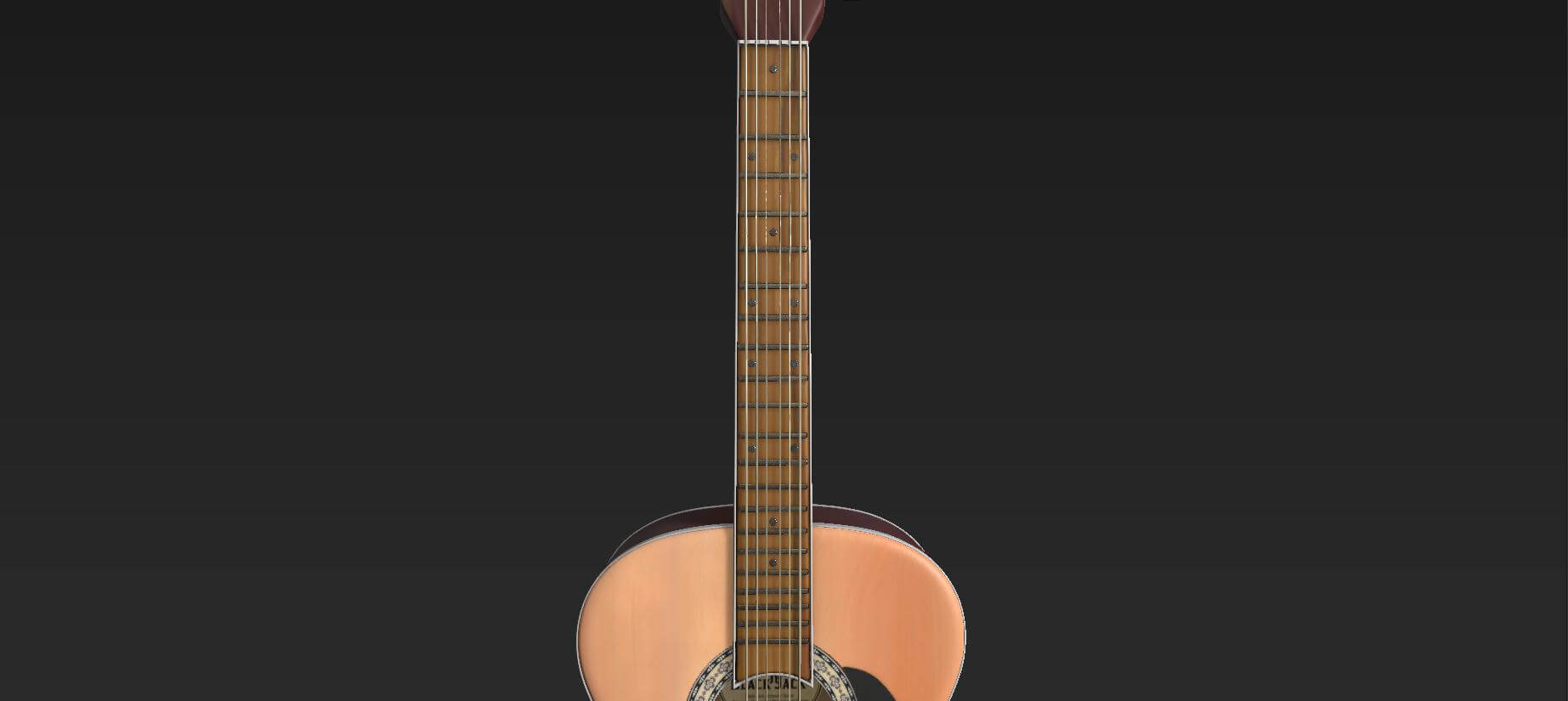 Acoustic Guitar - 3D Model by jaka ardian