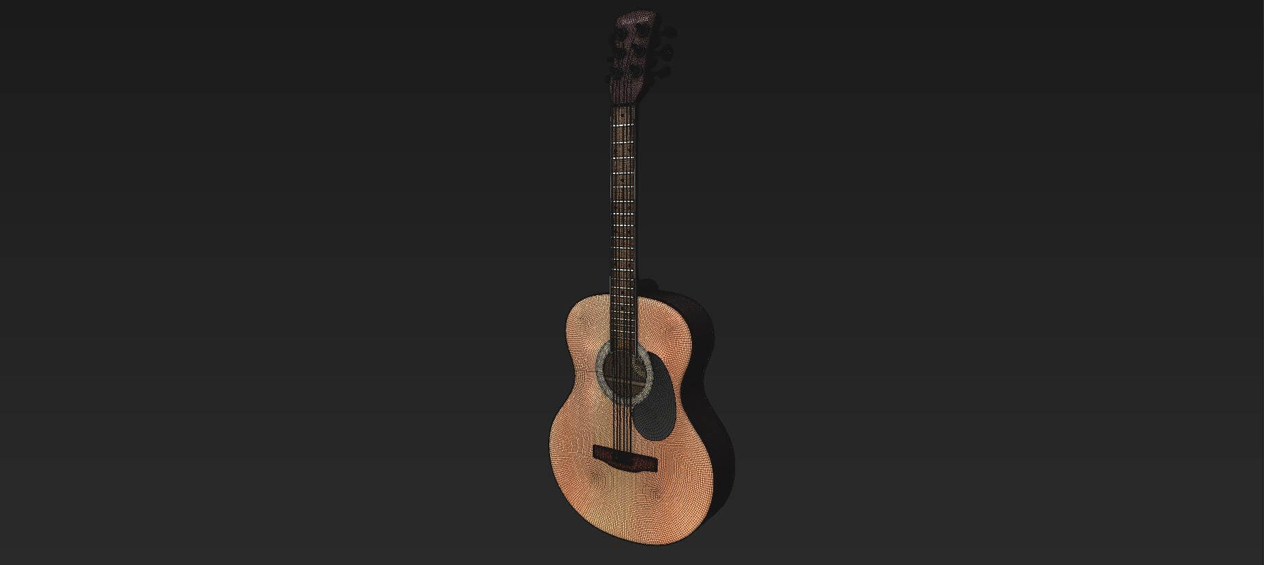Acoustic Guitar - 3D Model by jaka ardian
