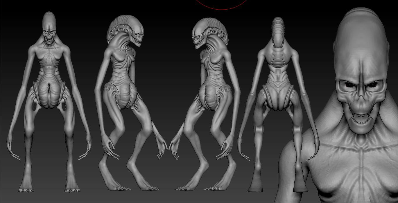 Alien Newborn - 3D Model by jaka ardian