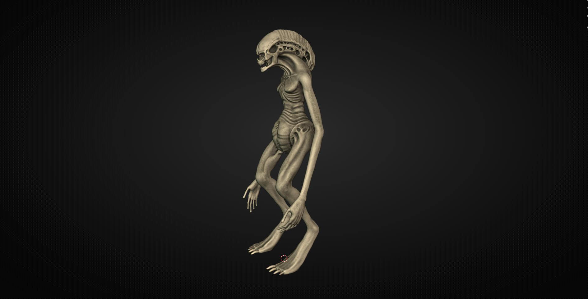 Alien Newborn - 3D Model by jaka ardian