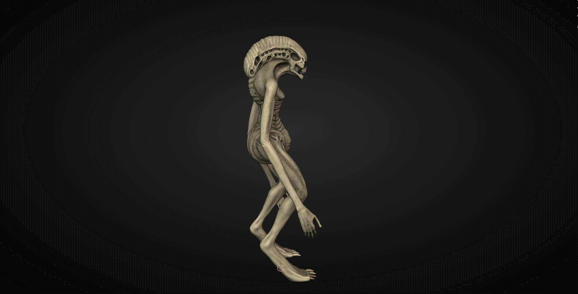 Alien Newborn - 3D Model by jaka ardian