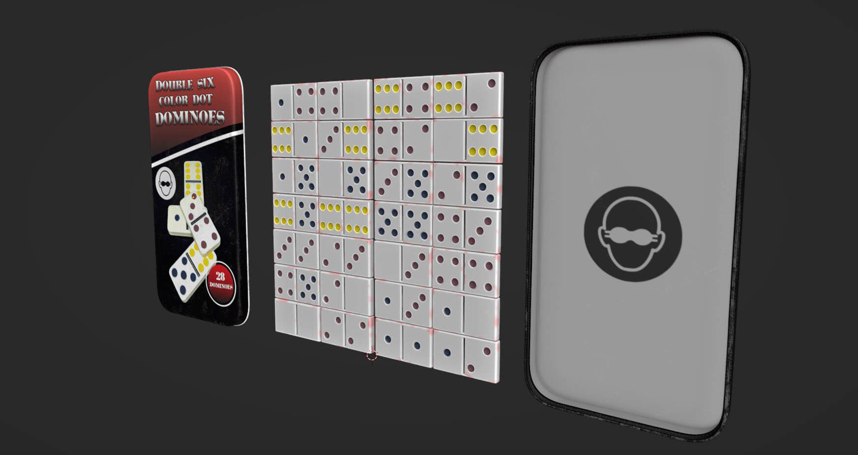 Color Dot Dominoes - 3D Model by jaka ardian