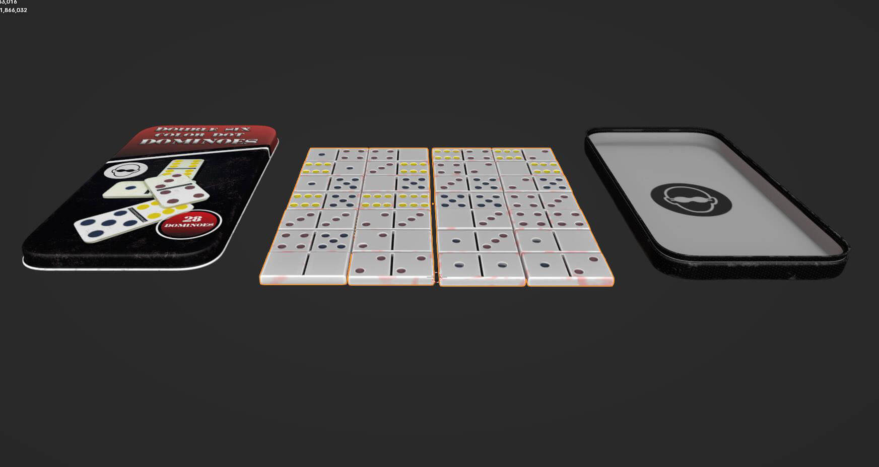 Color Dot Dominoes - 3D Model by jaka ardian