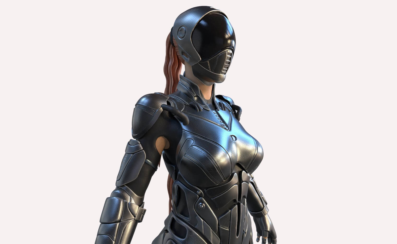Gril Robot Sci-Fi 3D Model by jaka ardian