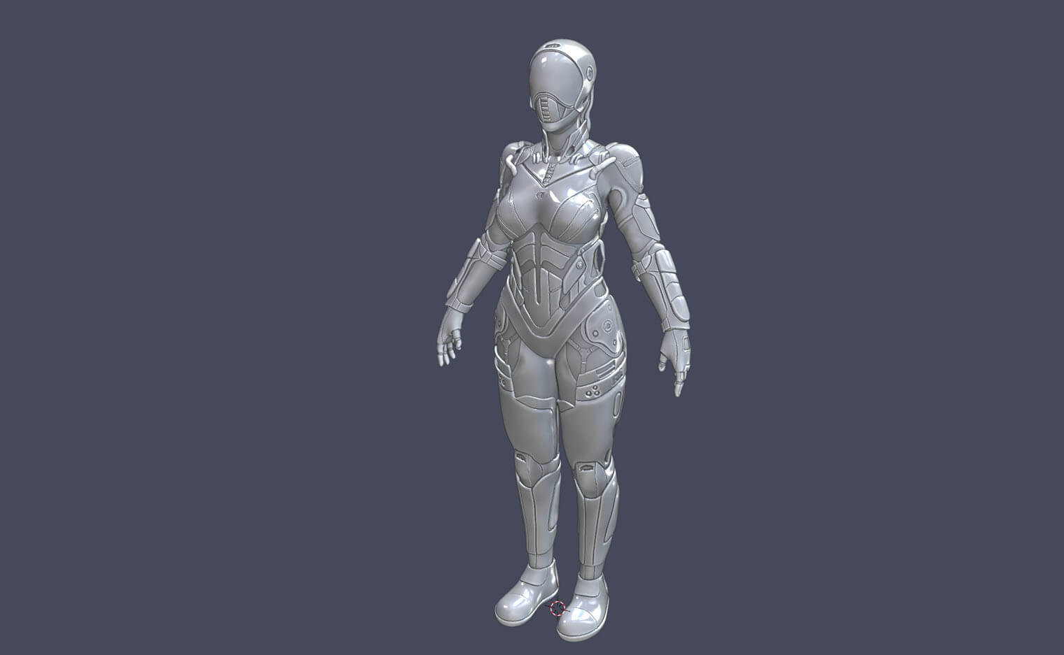 Gril Robot Sci-Fi 3D Model by jaka ardian