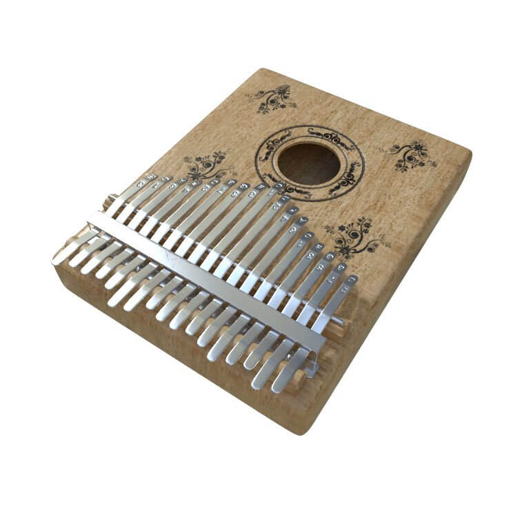 Kalimba 17 Keys - 3D Model by jaka ardian