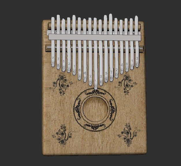 Kalimba 17 Keys - 3D Model by jaka ardian