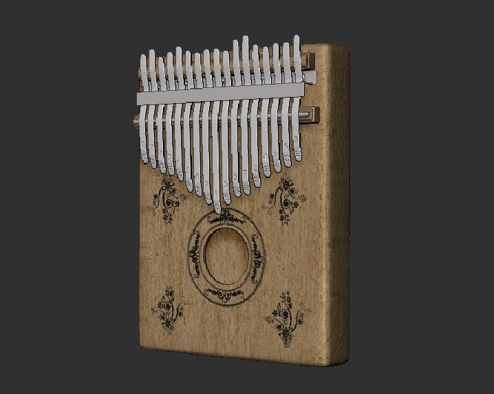 Kalimba 17 Keys - 3D Model by jaka ardian