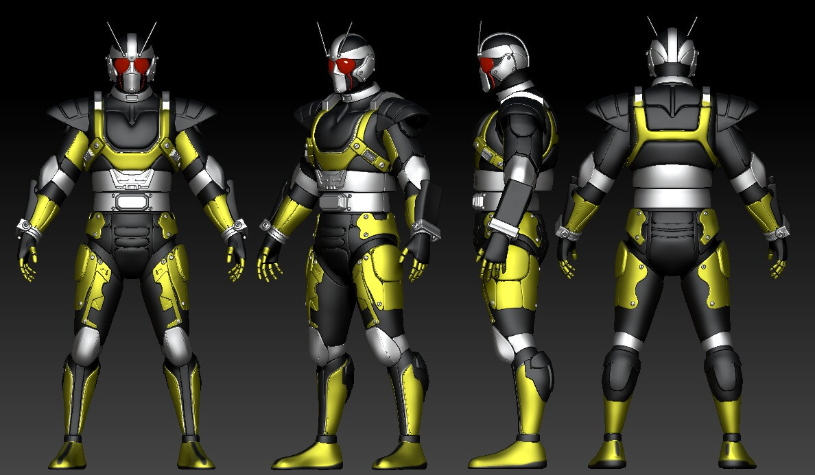 Kamen Rider RX Robo With Vortech Shooter - 3D Model by jaka ardian