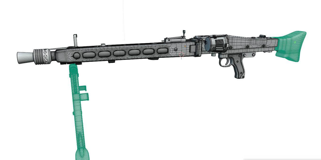 Machine Gun 42 - 3D Model by jaka ardian
