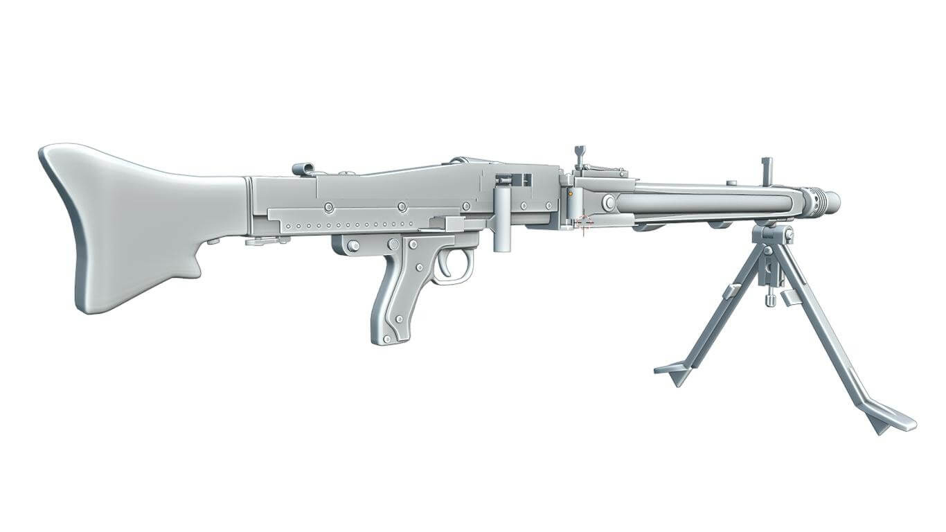 Machine Gun 42 - 3D Model by jaka ardian