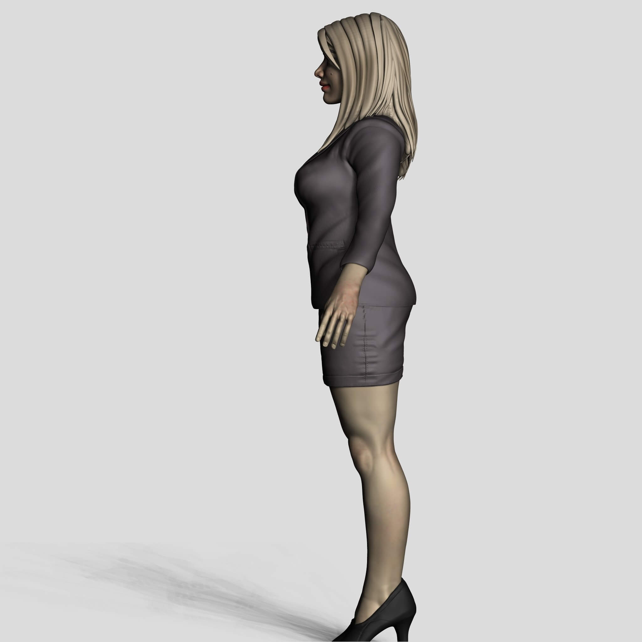 Office Woman - 3D Model by jaka ardian