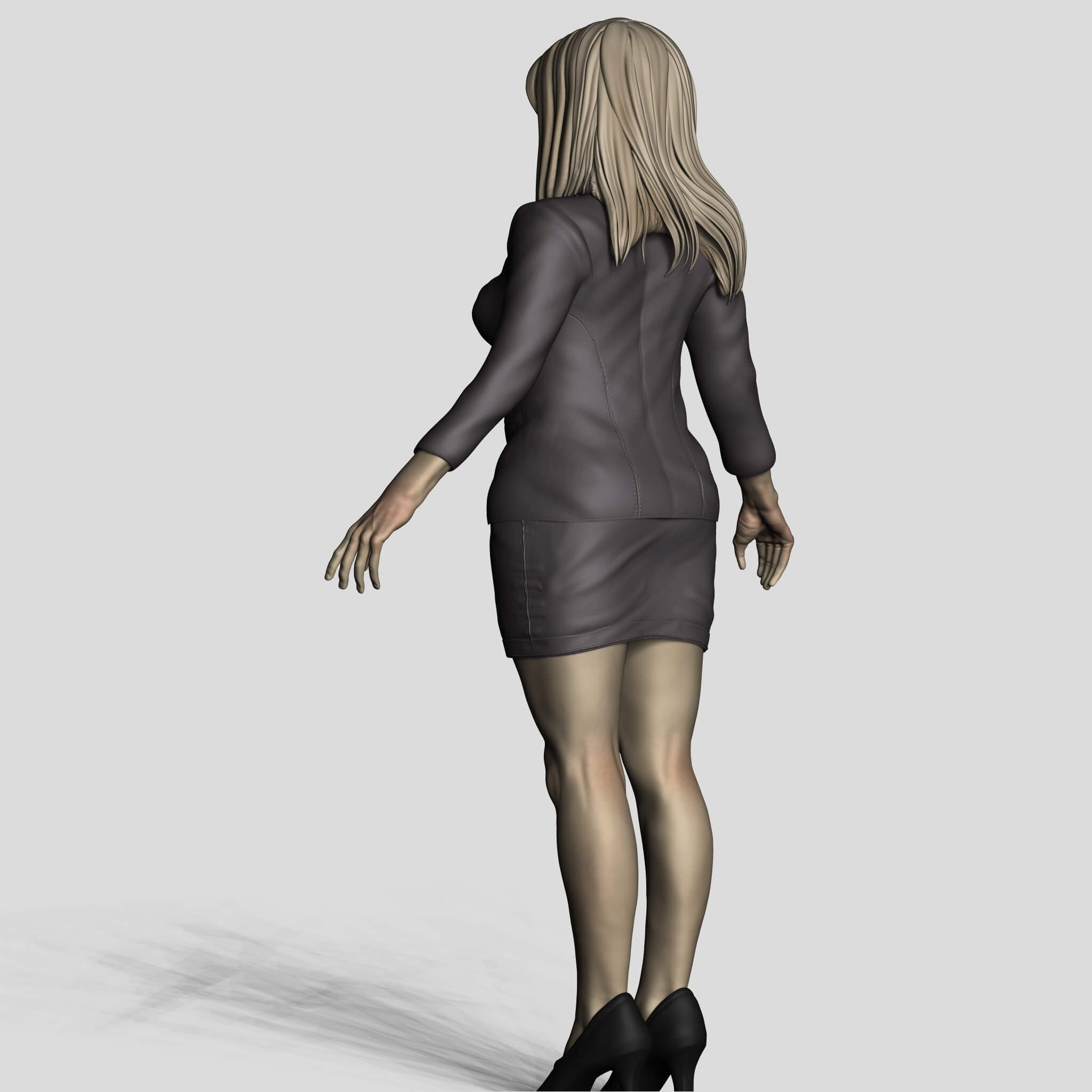 Office Woman - 3D Model by jaka ardian