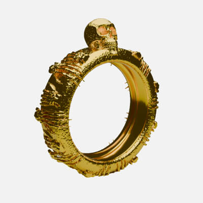 Skull Rings Scary - 3D Model by jaka ardian