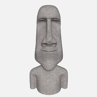 Moai Stone Head - 3D Model by jaka ardian