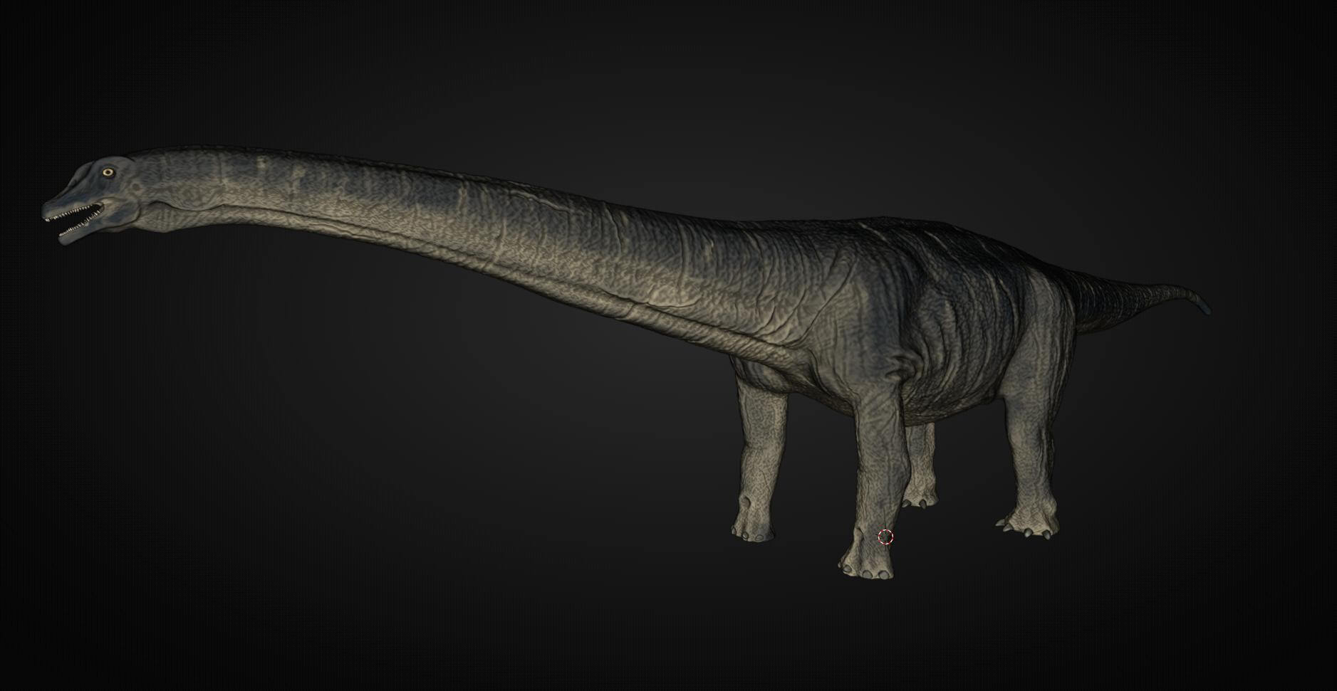 Titanosaurus Giant Lizard - 3D Model by jaka ardian